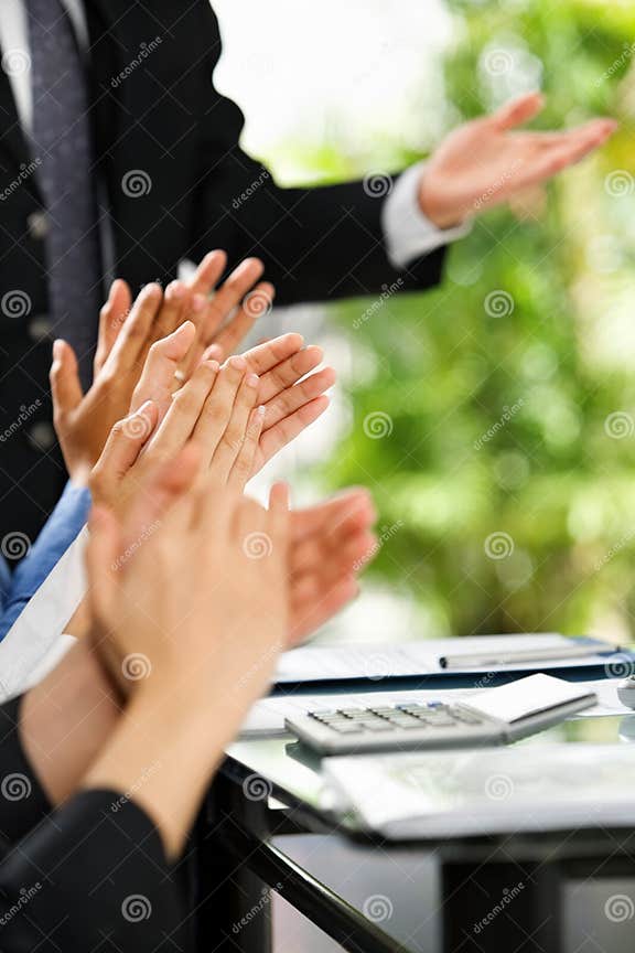 People giving applause stock photo. Image of business - 10755194