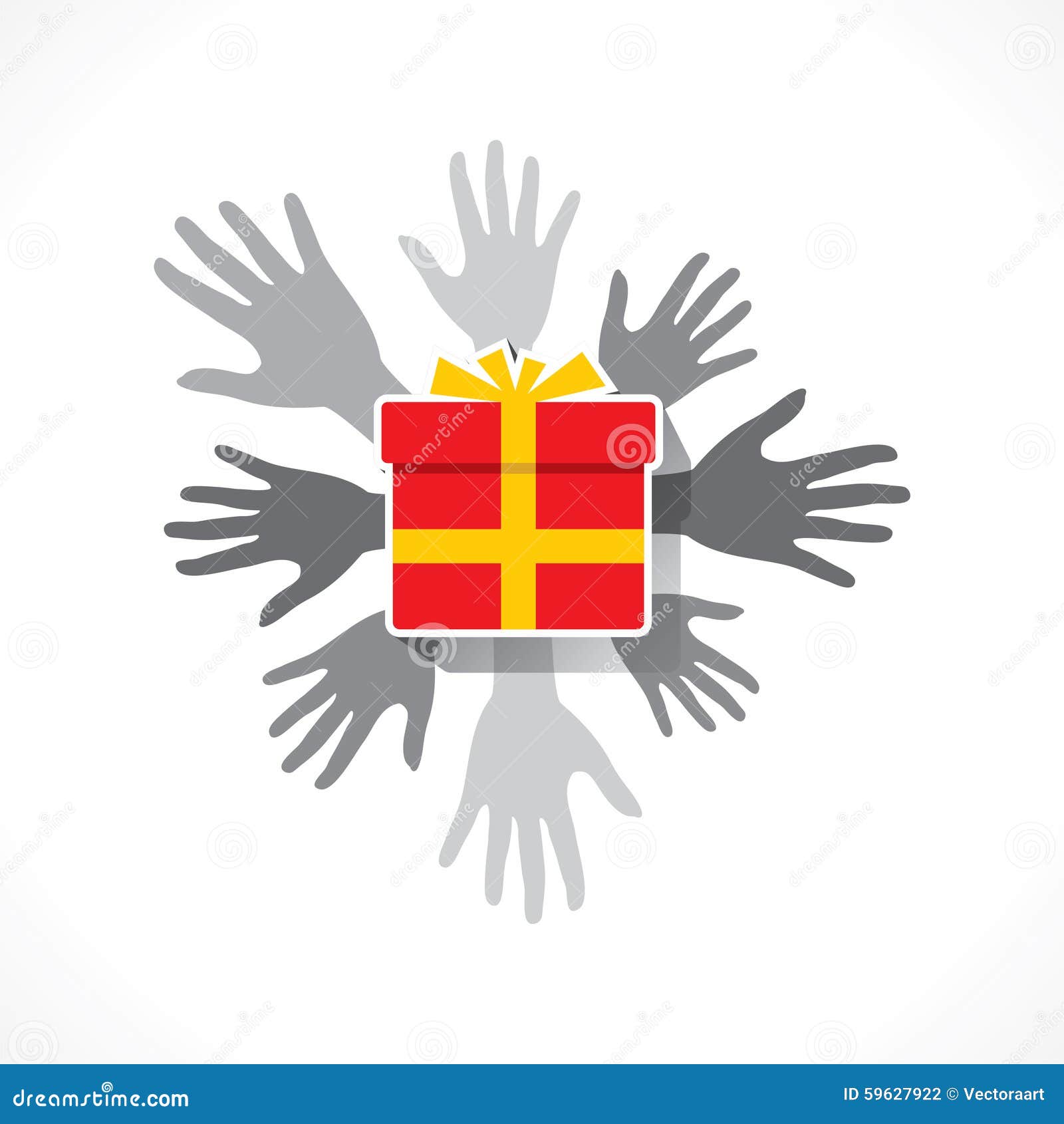 People Giving Gift Concept Design Stock Vector - Illustration of ...