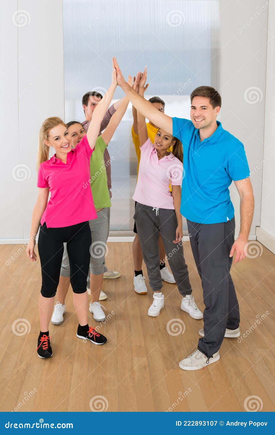 People Giving High-five stock image. Image of friends - 222893107