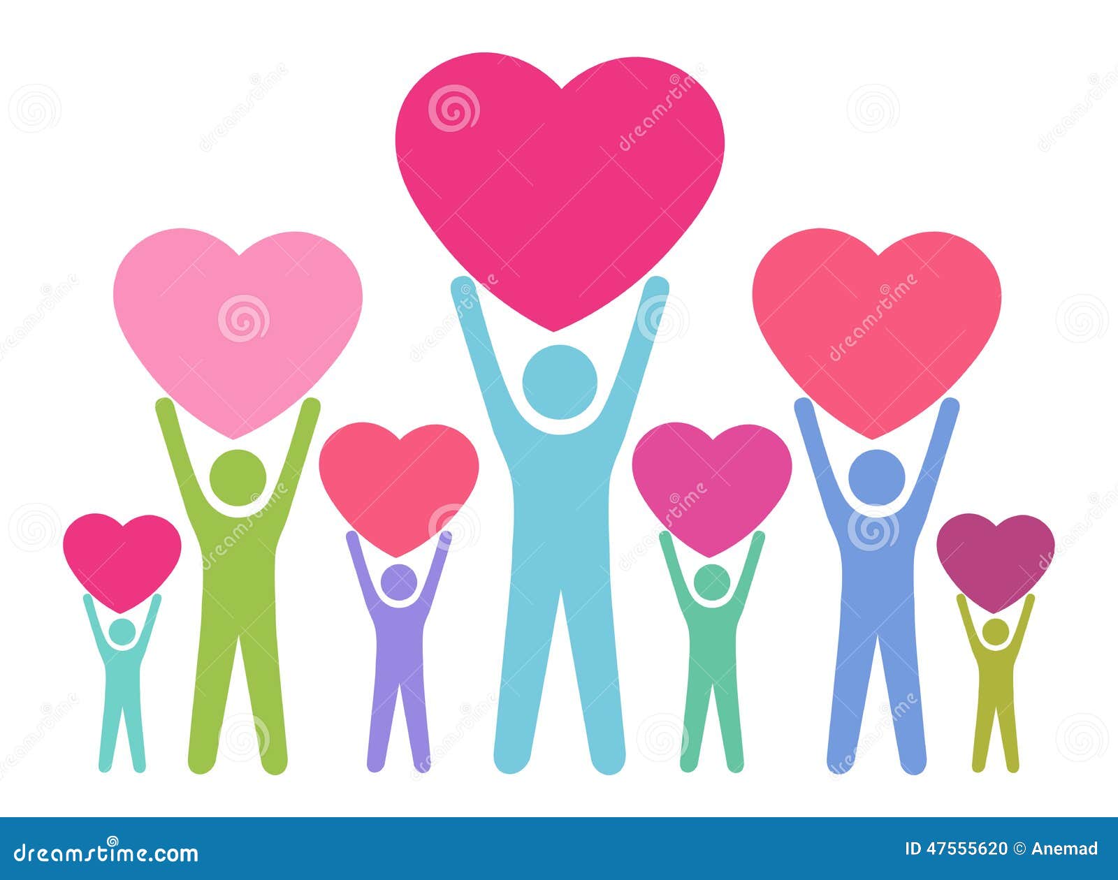 People Giving Their Love Stock Vector - Image: 47555620