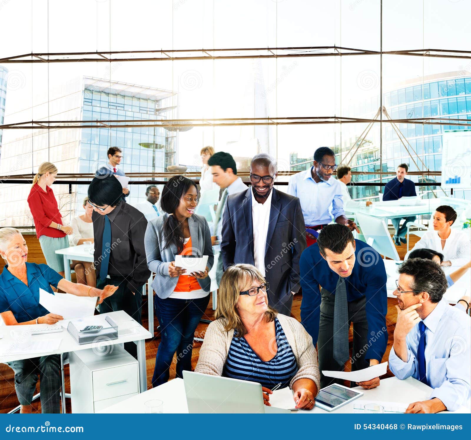 People Global Communication Office Discussion Conversation Group Stock ...