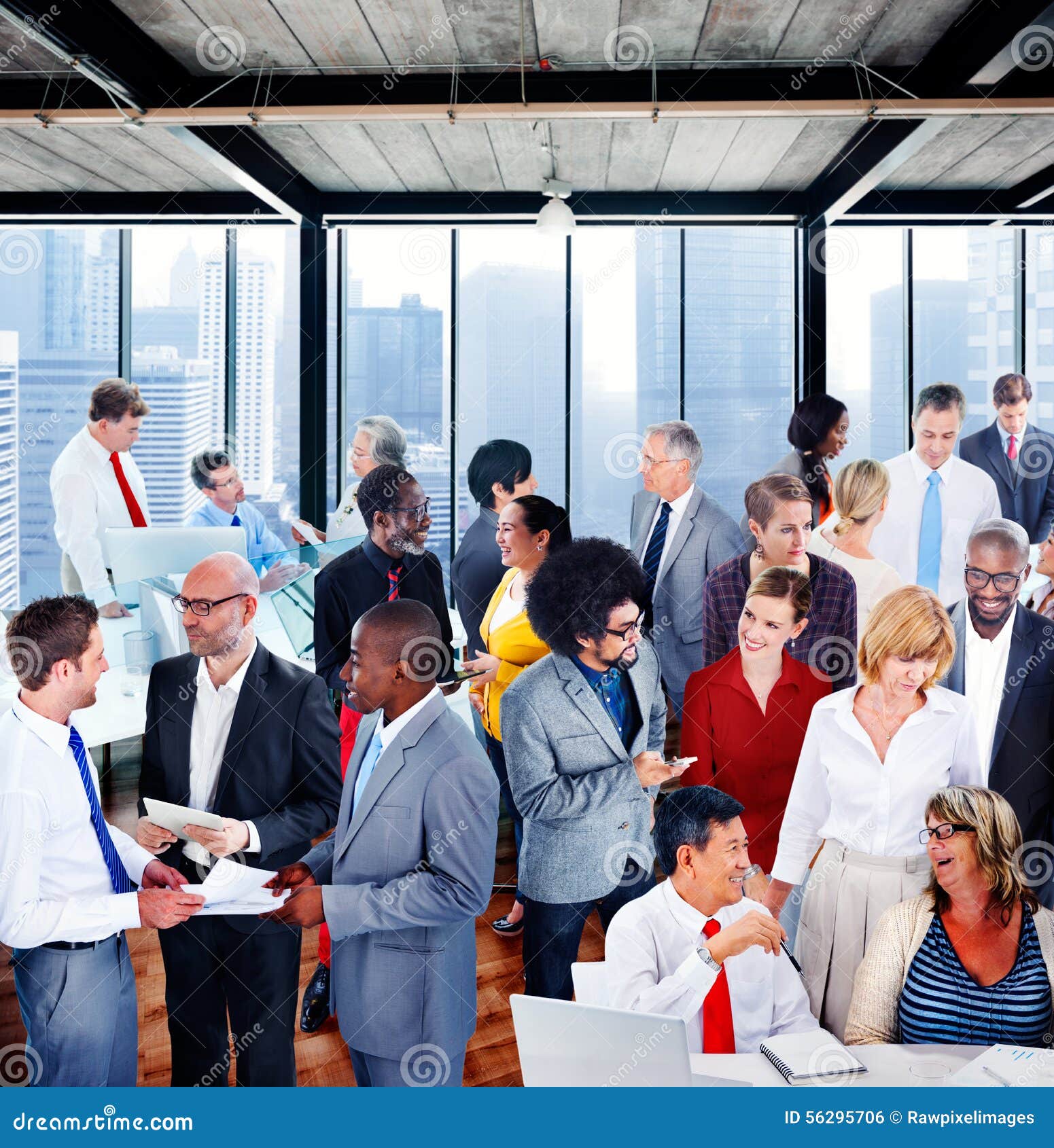 People Global Communication Office Discussion Conversation Group Stock ...