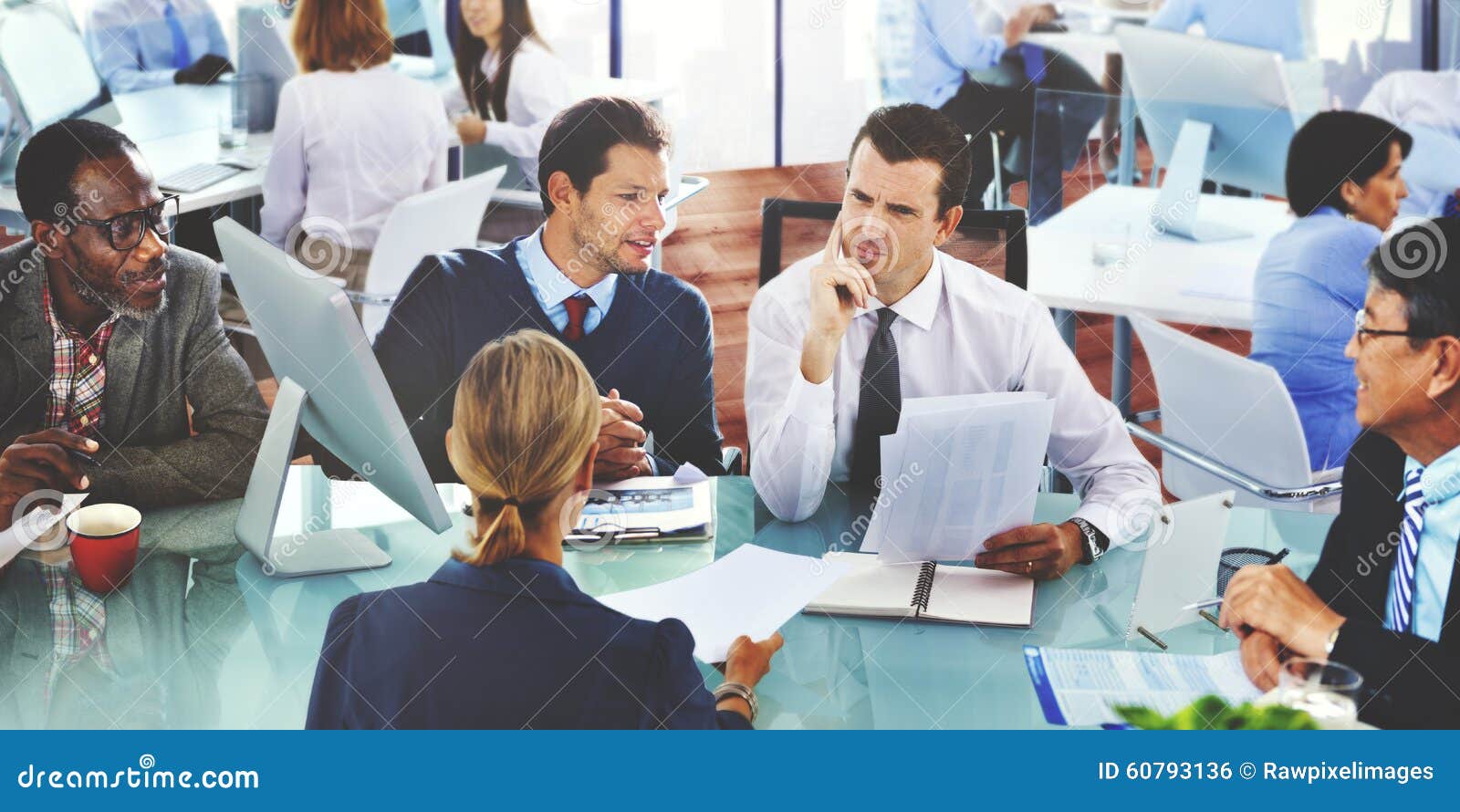 People Global Communication Office Discussion Conversation Group Stock ...