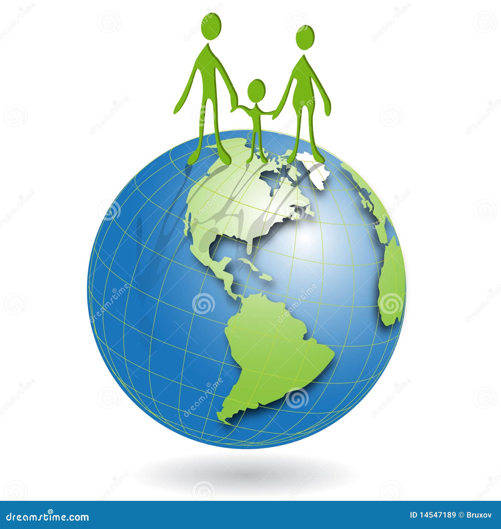 People on globe stock vector. Illustration of mainland - 14547189