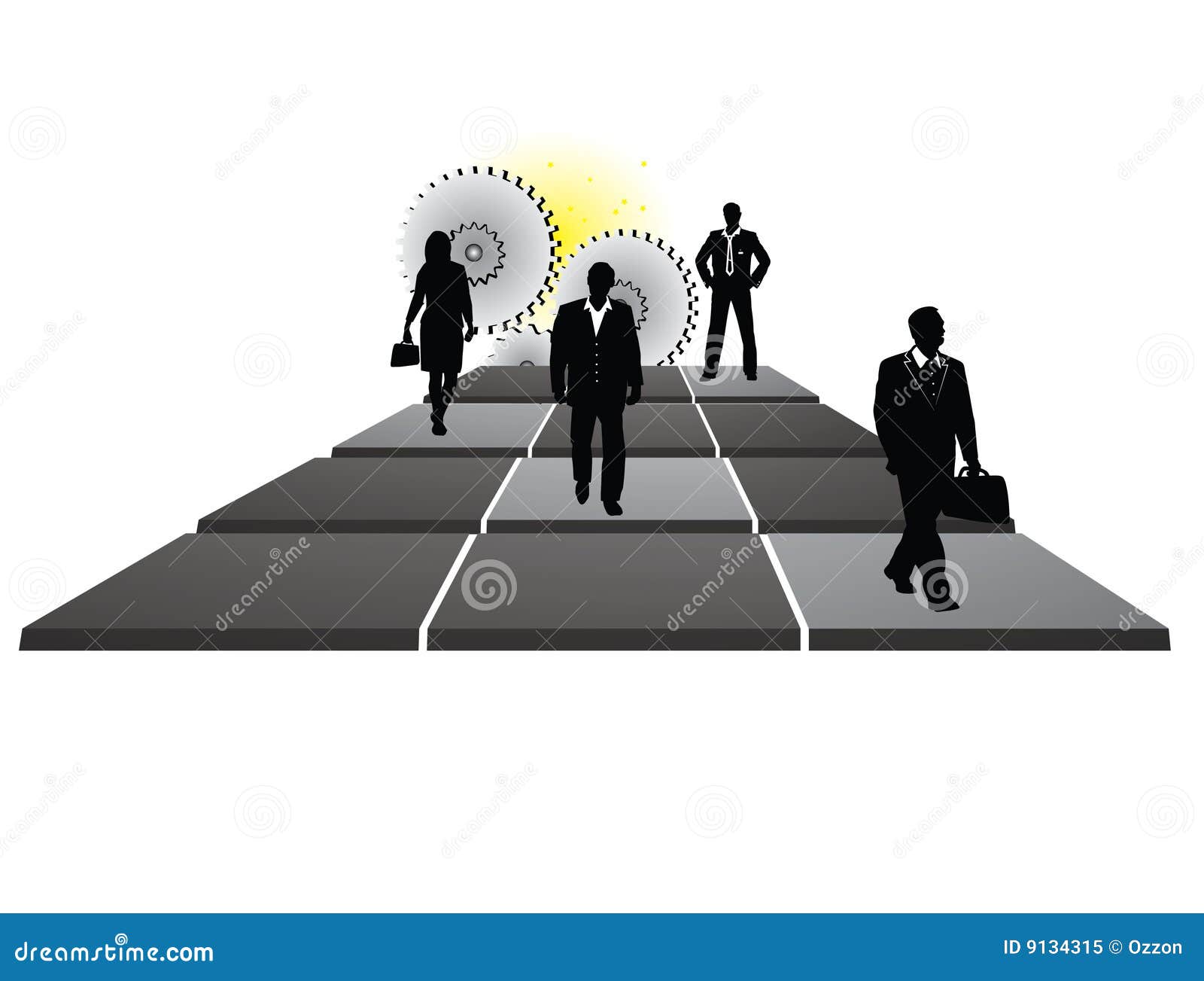 People go to work stock vector. Illustration of businesswoman - 9134315