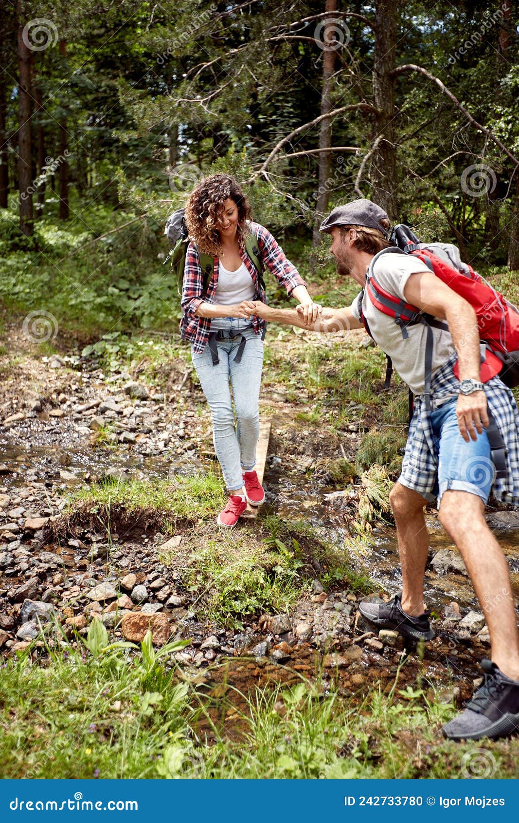 People Goes for the Hand on the River Stock Photo - Image of beautiful ...