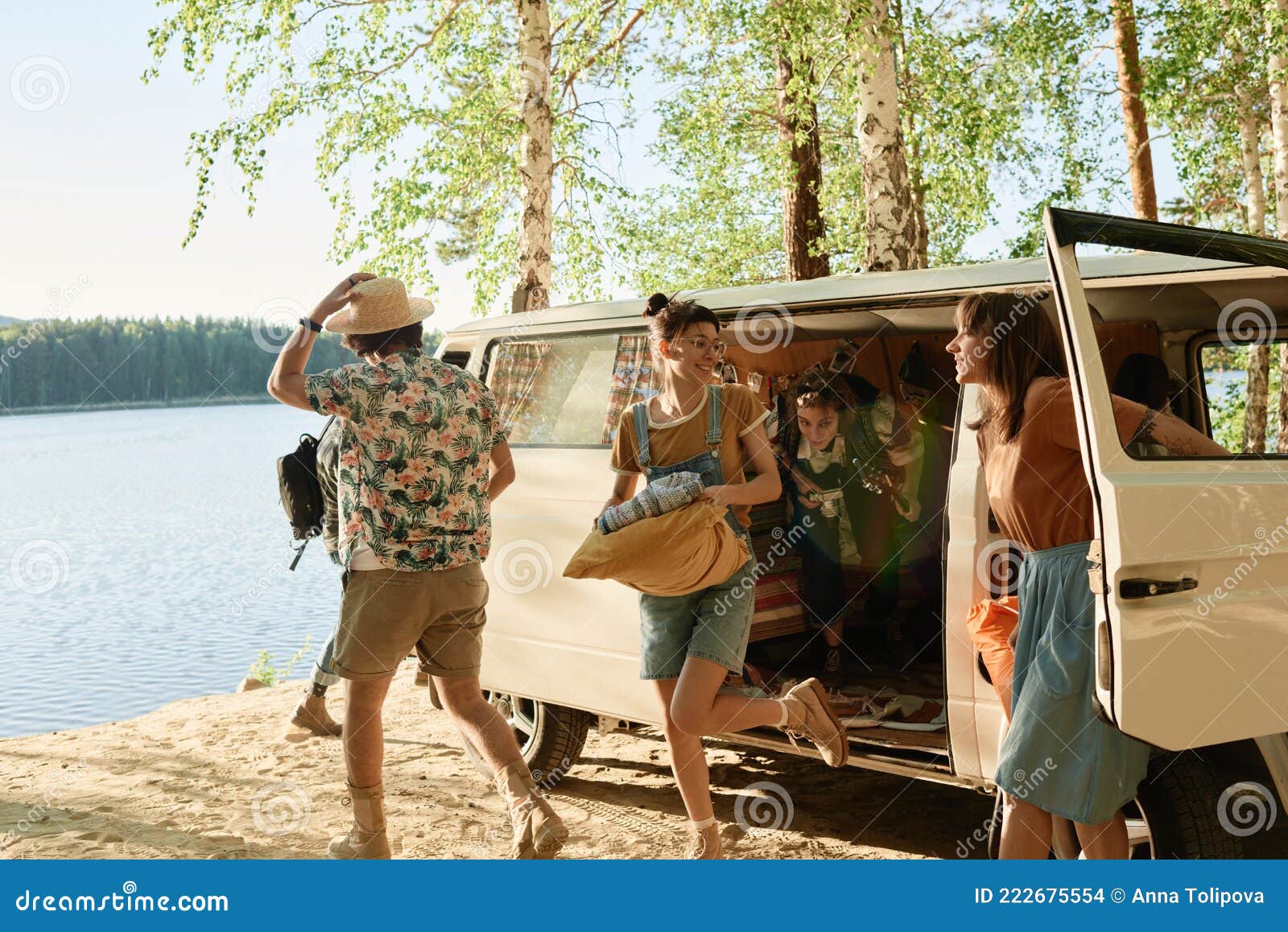 People going camping stock photo. Image of togetherness - 222675554