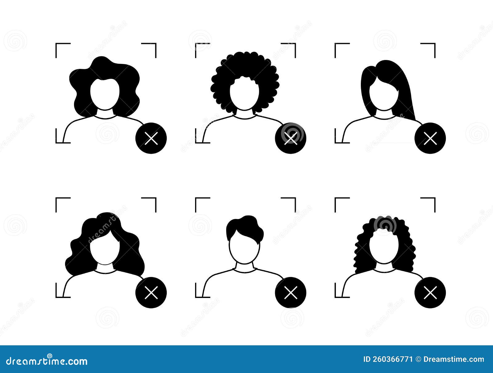 People is Going through an ID Check. Set of Pictures with the Rejected ...