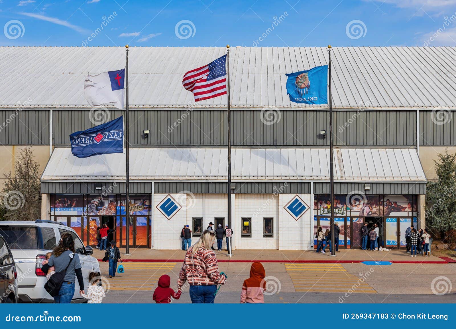 People Going into the Lazy E Arena for the Rodeo Show Editorial Stock ...