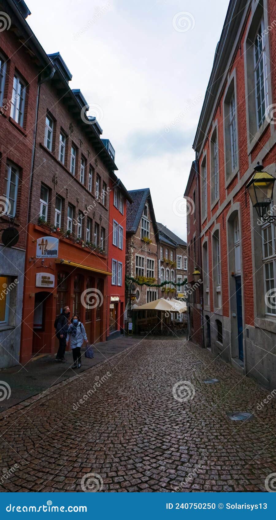 People Going at Old Town at Aachen, Germany Editorial Image - Image of ...