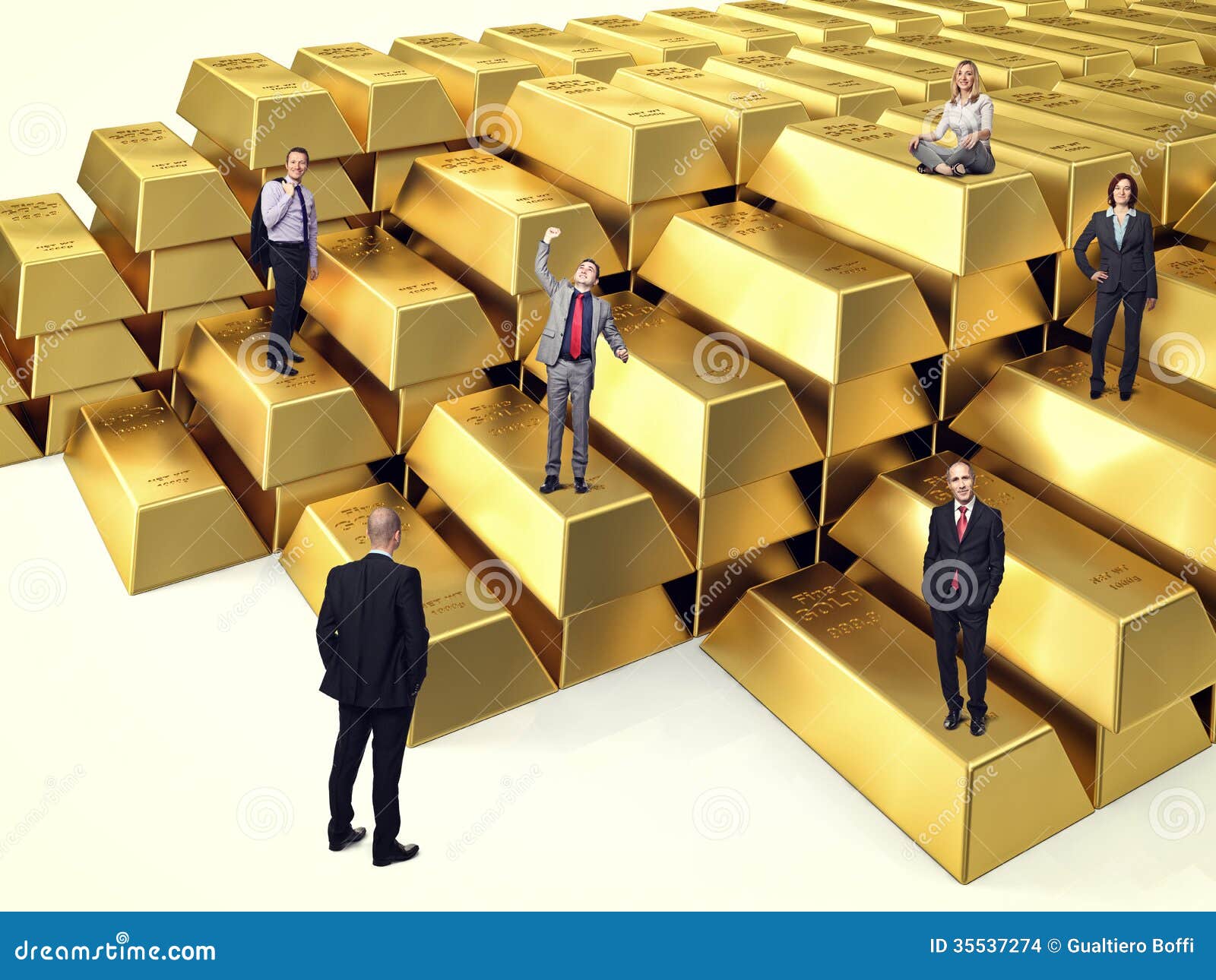 People on gold stock photo. Image of beauty, treasure - 35537274