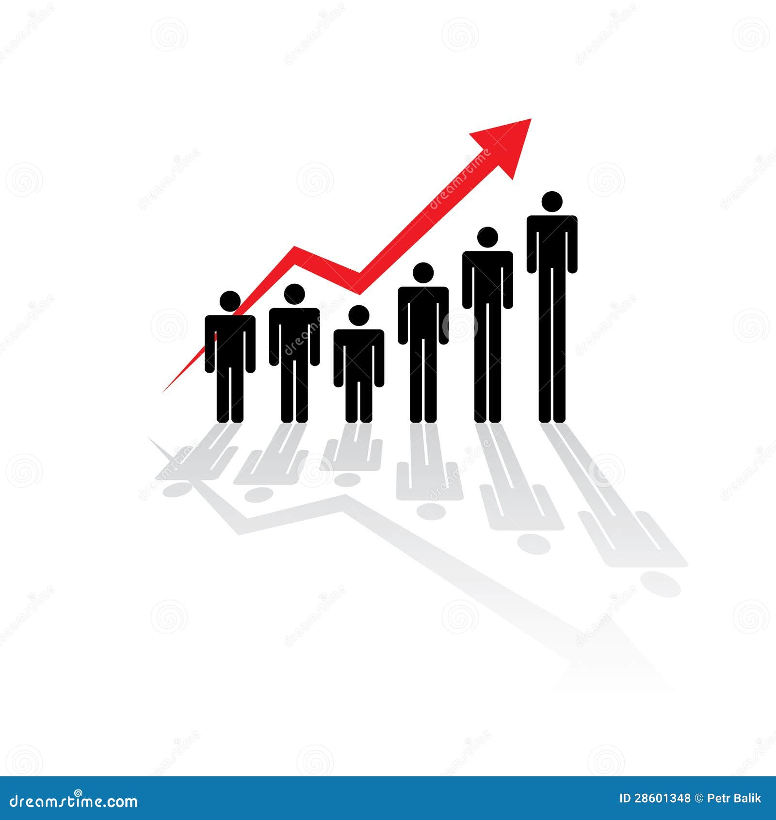 People in graph concept stock illustration. Illustration of male - 28601348