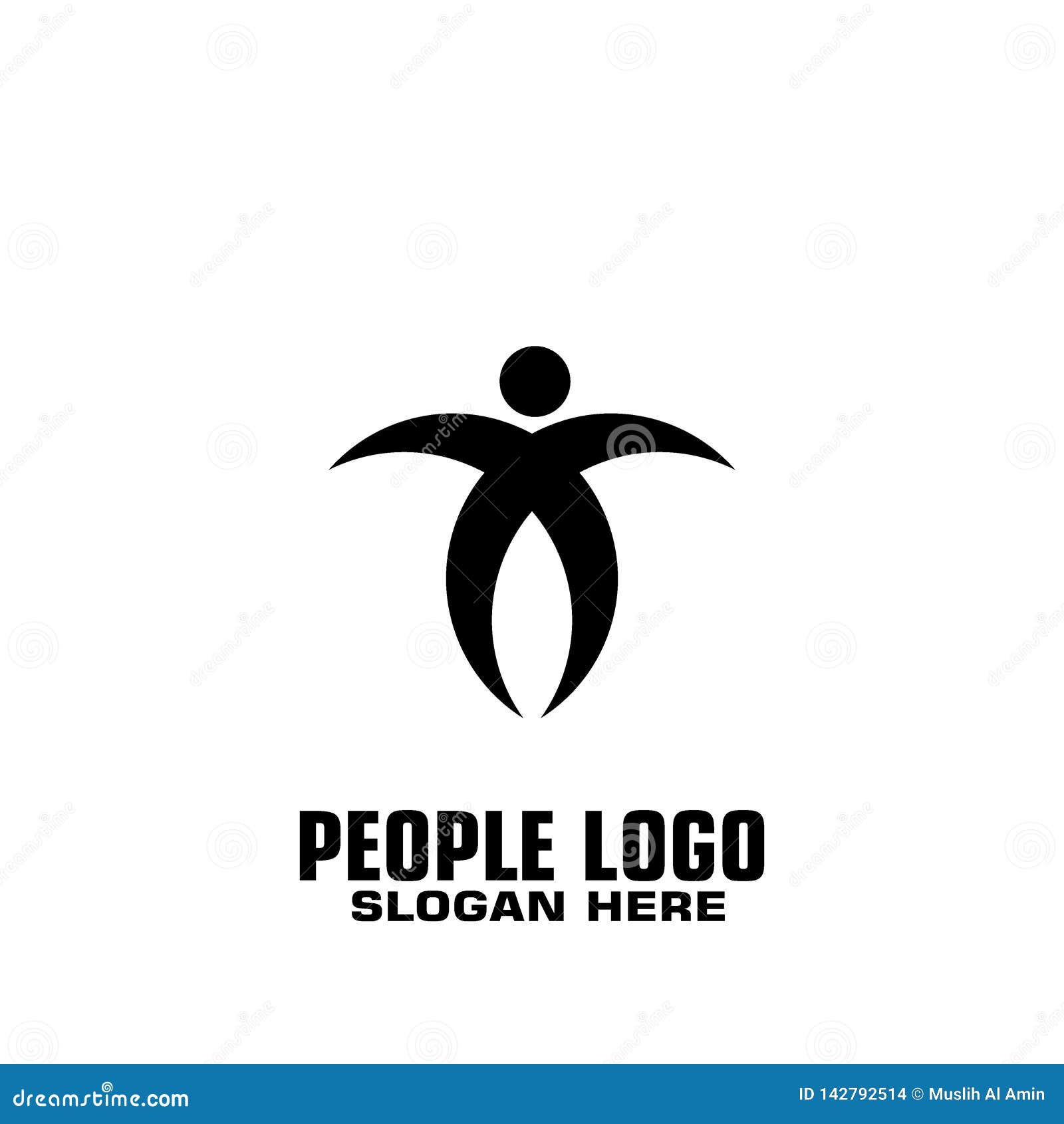 People logo flat design stock vector. Illustration of company - 142792514