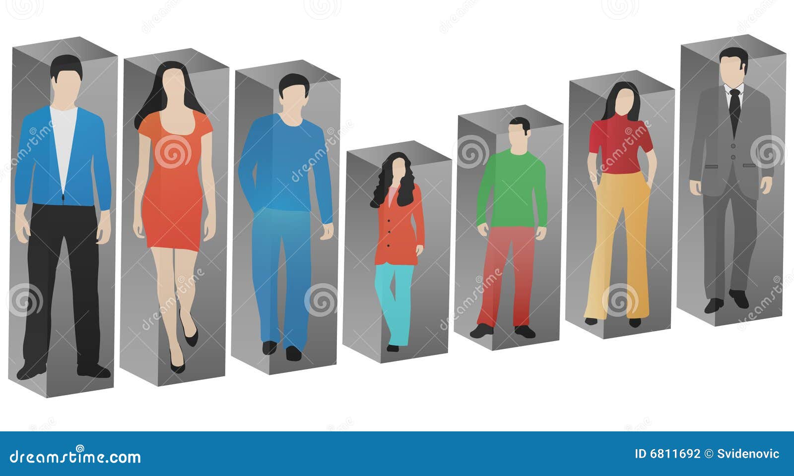 People in the graphs stock vector. Illustration of graphic - 6811692