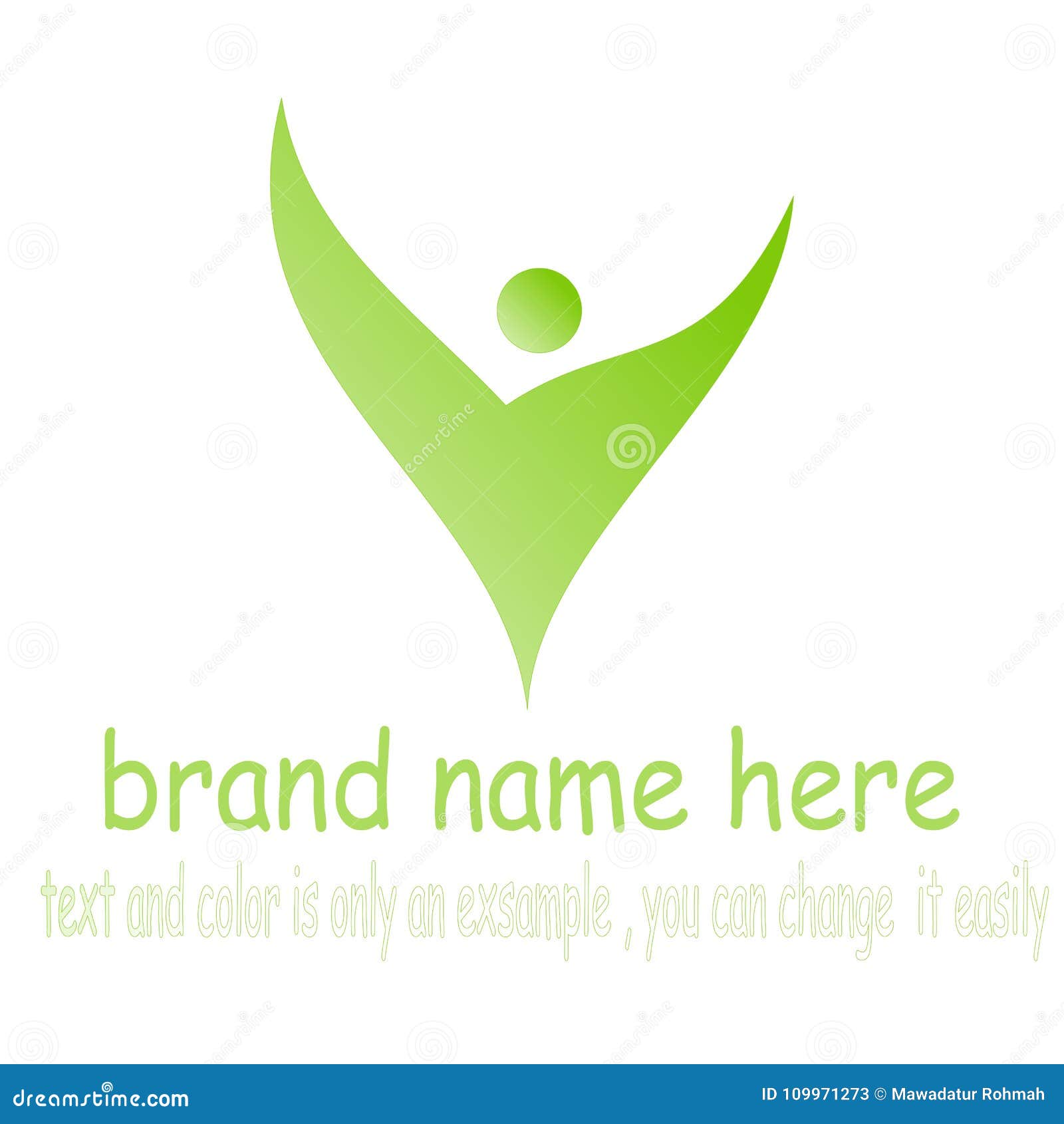 People green color logo stock vector. Illustration of business - 109971273