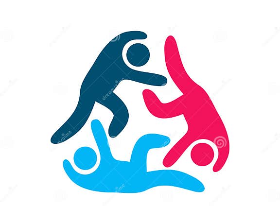 People Group 4 Logo Icon Template Stock Vector - Illustration of ...