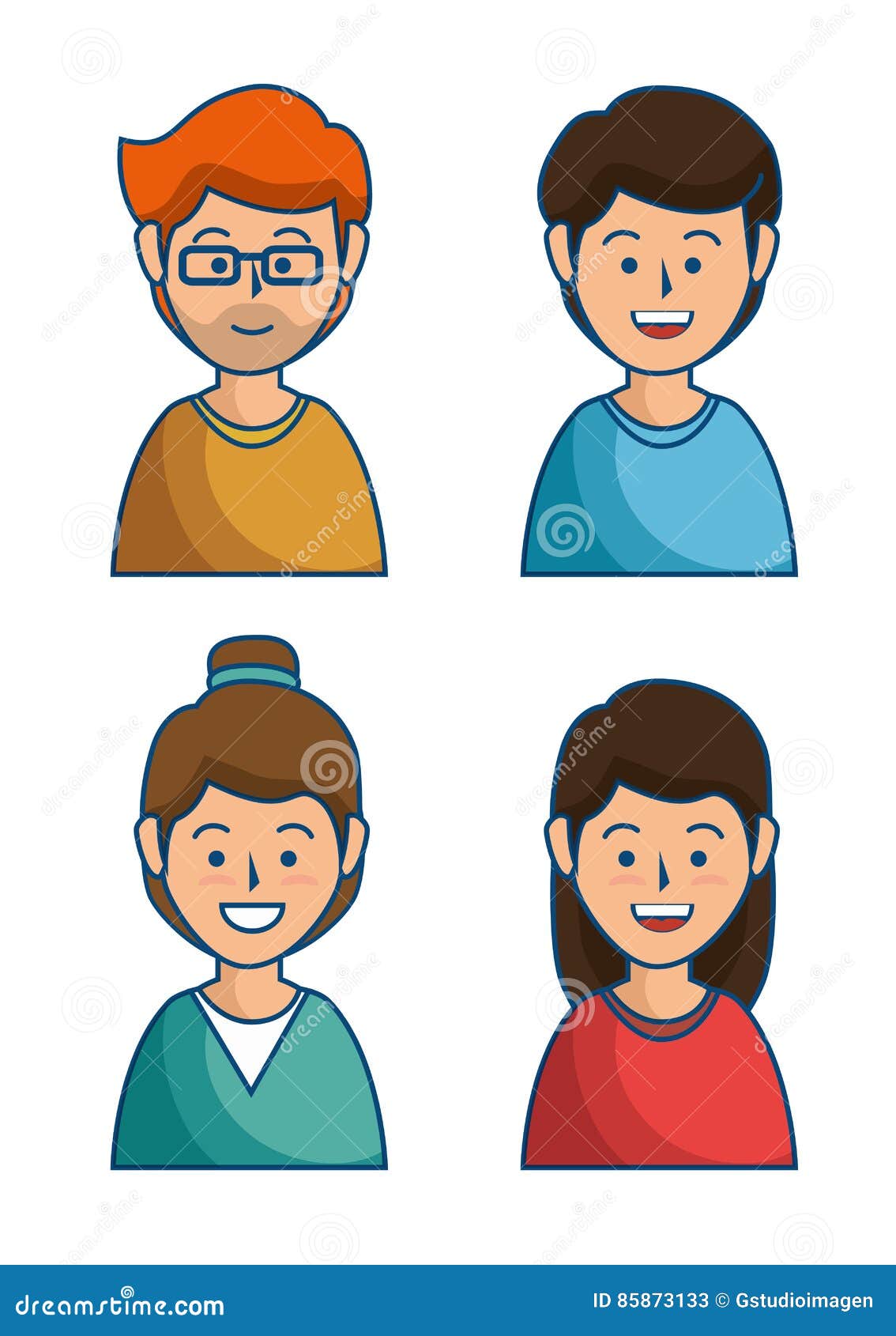 People group avatars icon stock vector. Illustration of woman - 85873133