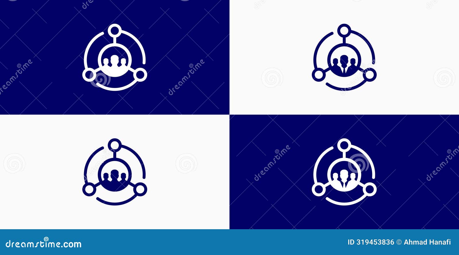 People Group Business Tech Connection Vector Logo Design Stock Vector ...