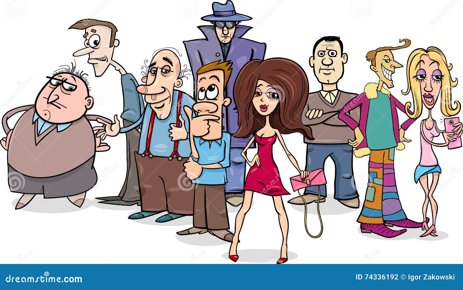 People group cartoon stock vector. Illustration of caricature - 74336192