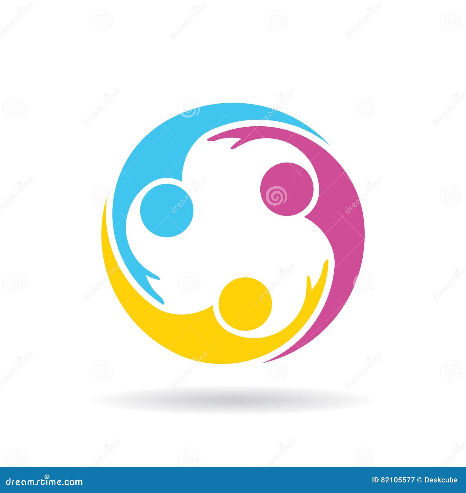 People Group in Circle Together Stock Vector - Illustration of circle ...