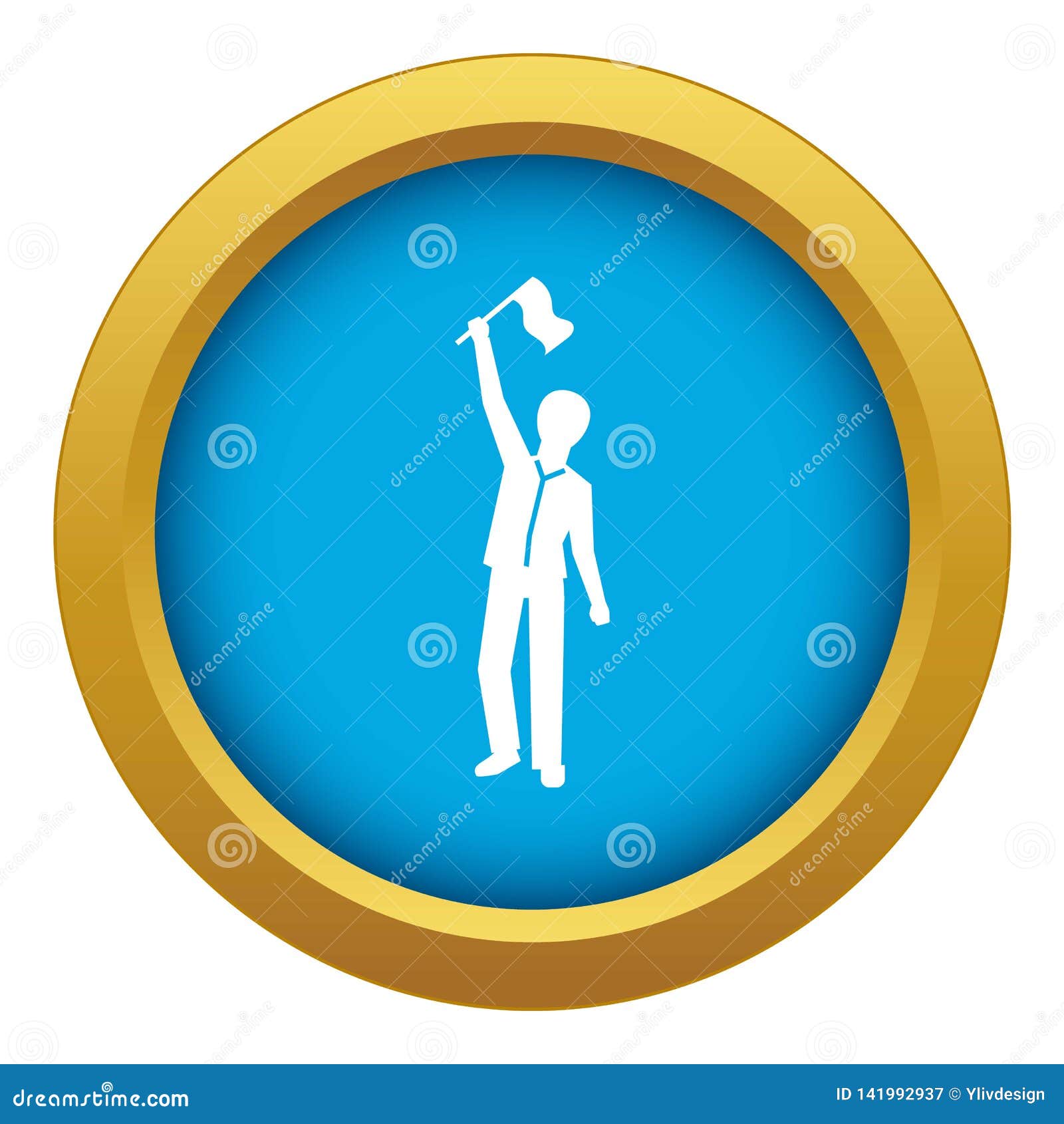 People Group Demonstration Icon Blue Vector Isolated Stock Vector ...