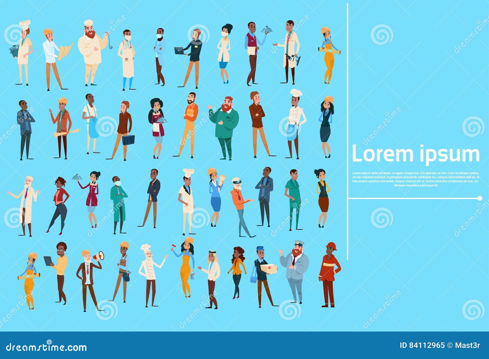 People Group Different Occupation Set, Employees Mix Race Workers ...