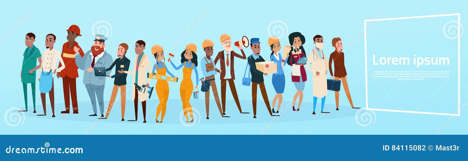 People Group Different Occupation Set, Employees Mix Race Workers ...