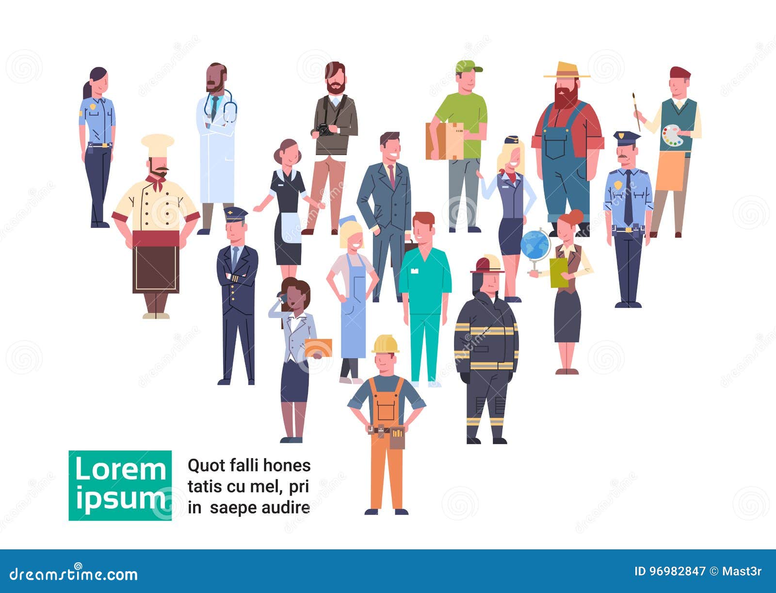 People Group Different Occupation Set Workers Profession Collection ...