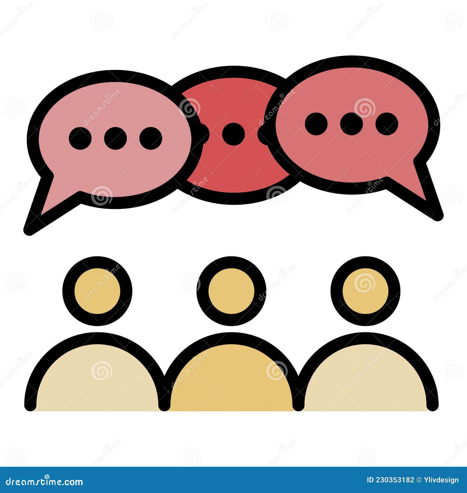 People Group Discussion Icon Color Outline Vector Stock Vector ... People Group Discussion Icon Color Outline Vector Stock Vector ...