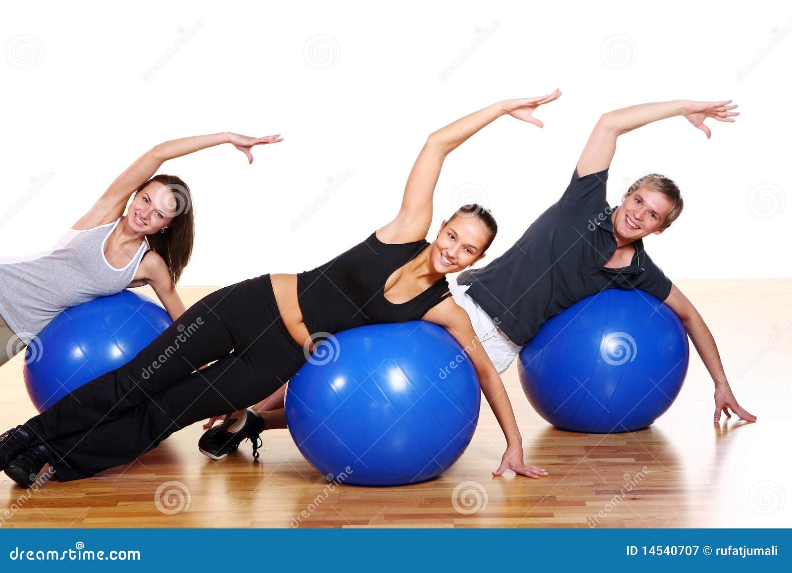 People Group Doing Fitness Exercises Stock Image - Image of adults ...
