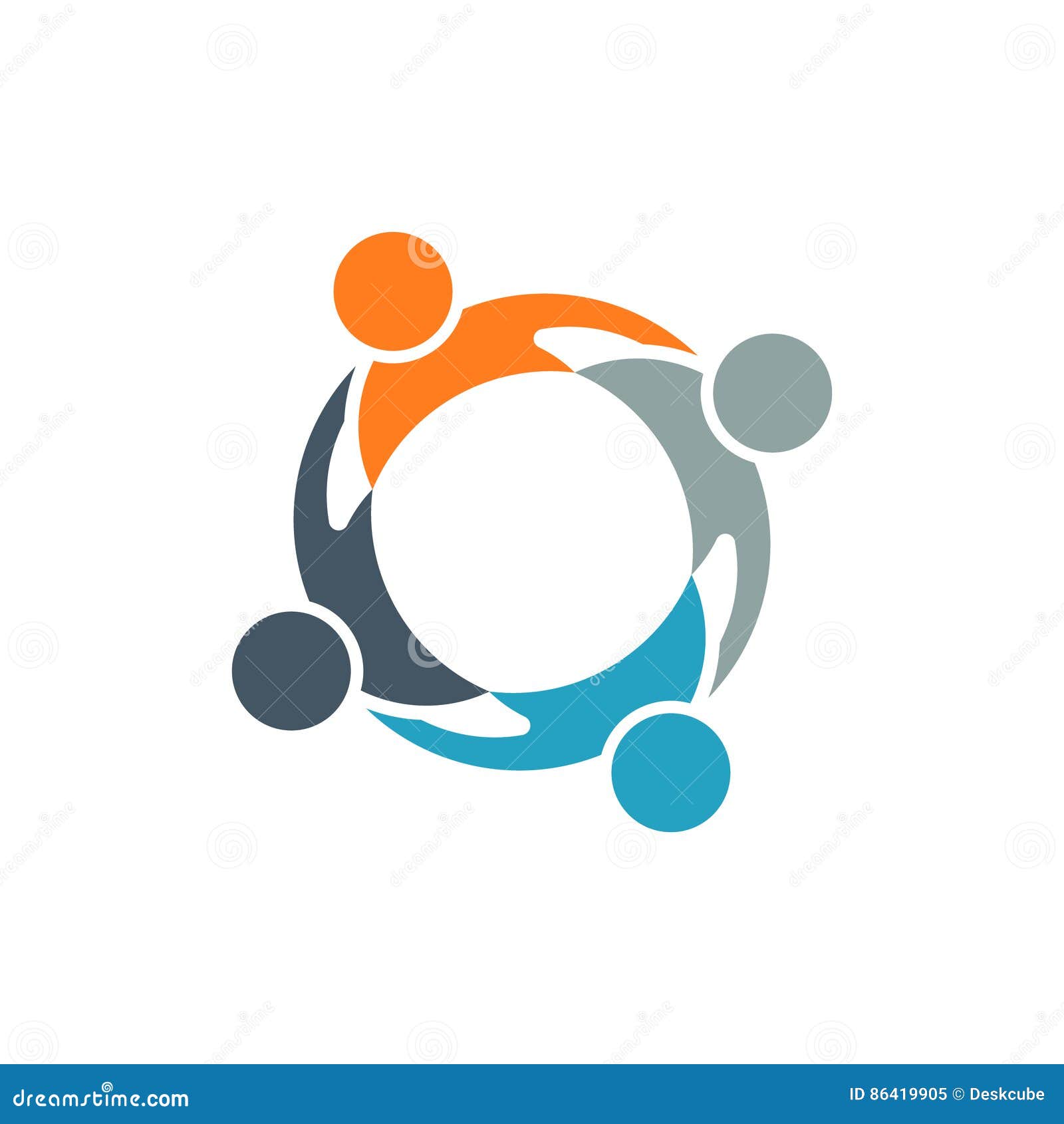 People Group Embracing Each Other Logo Stock Illustration ...