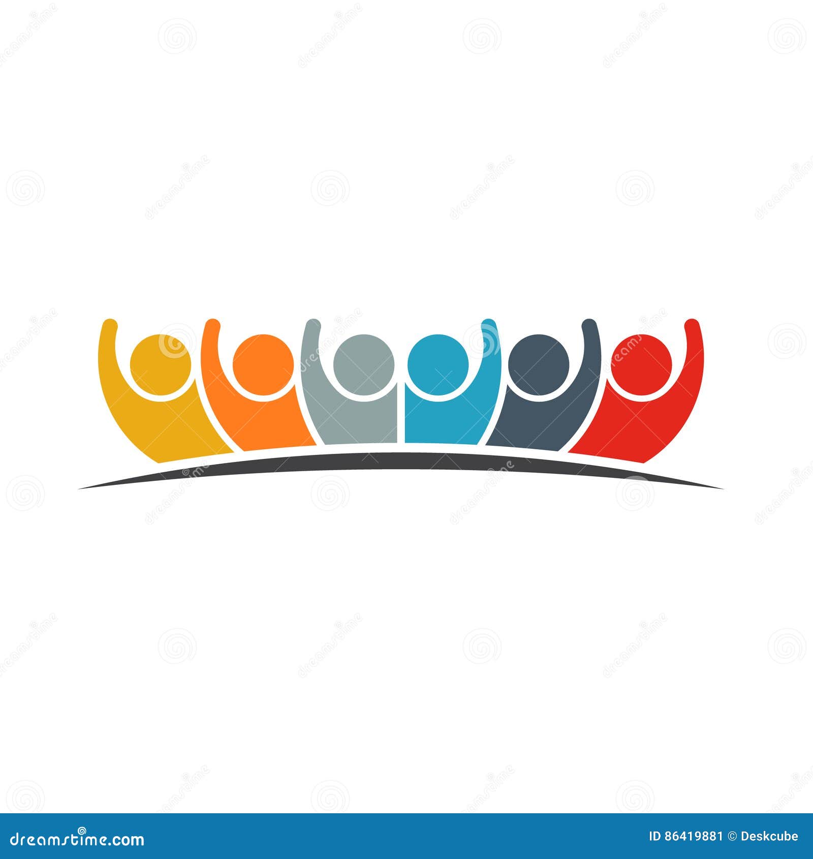 People Group of Excited Winners Stock Illustration - Illustration of ...