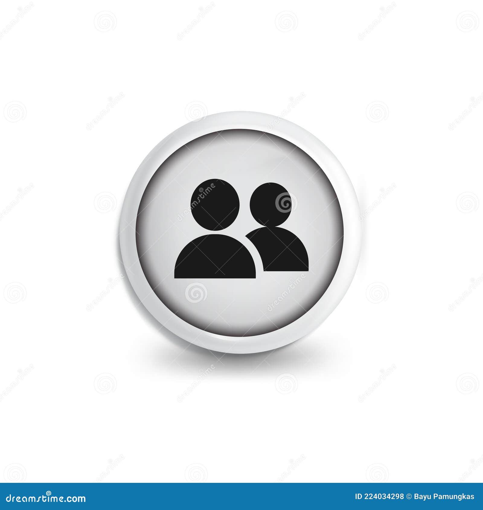 People Group or Friends Icon. Vector Icon Template Stock Vector ...