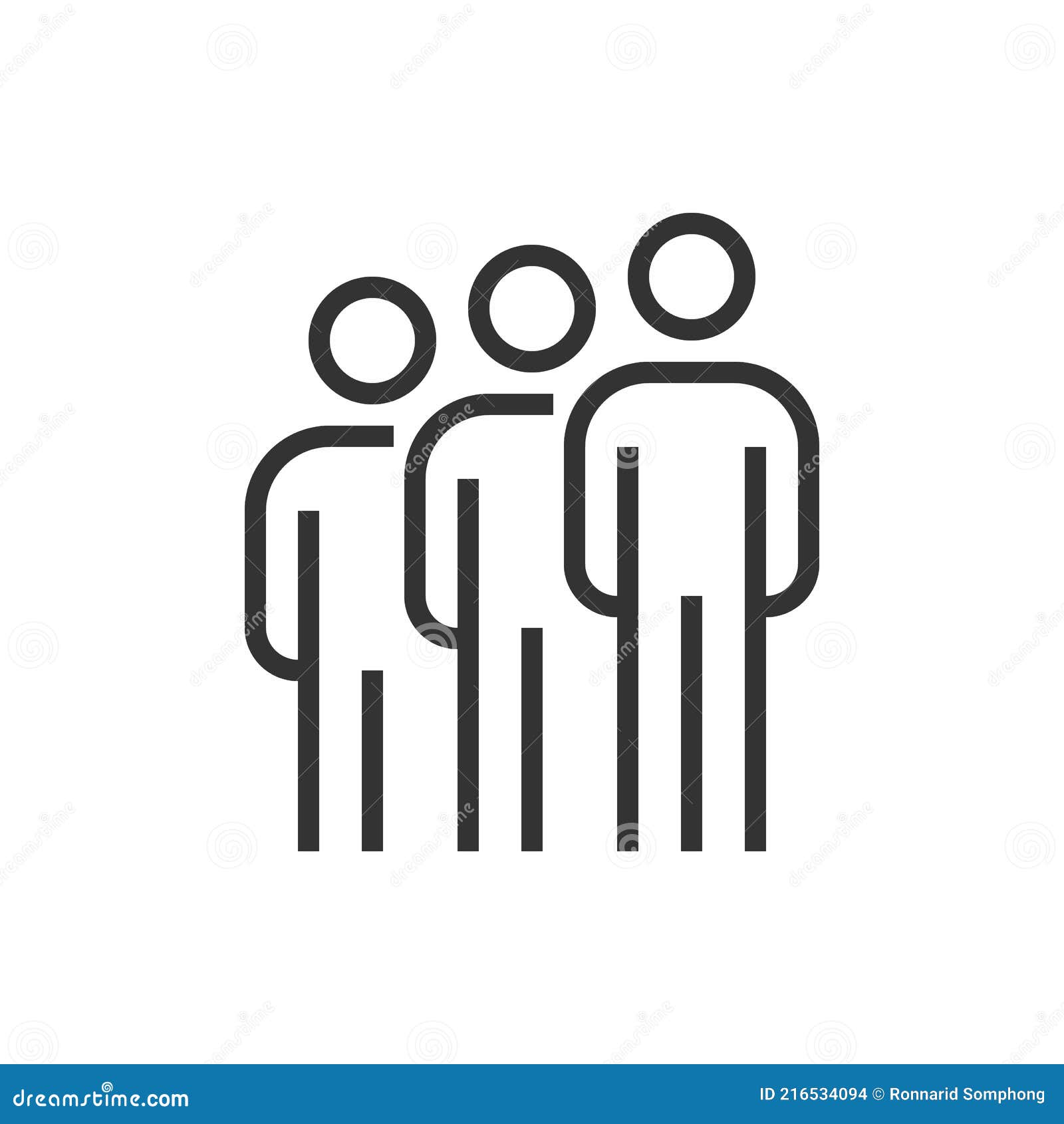 People Group Icon Line Business Vector Stock Vector - Illustration of ...