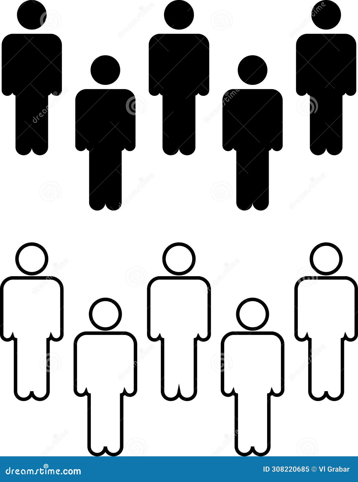 People Group Icon Set Team Worker User. Employee People Group Icon Team ...