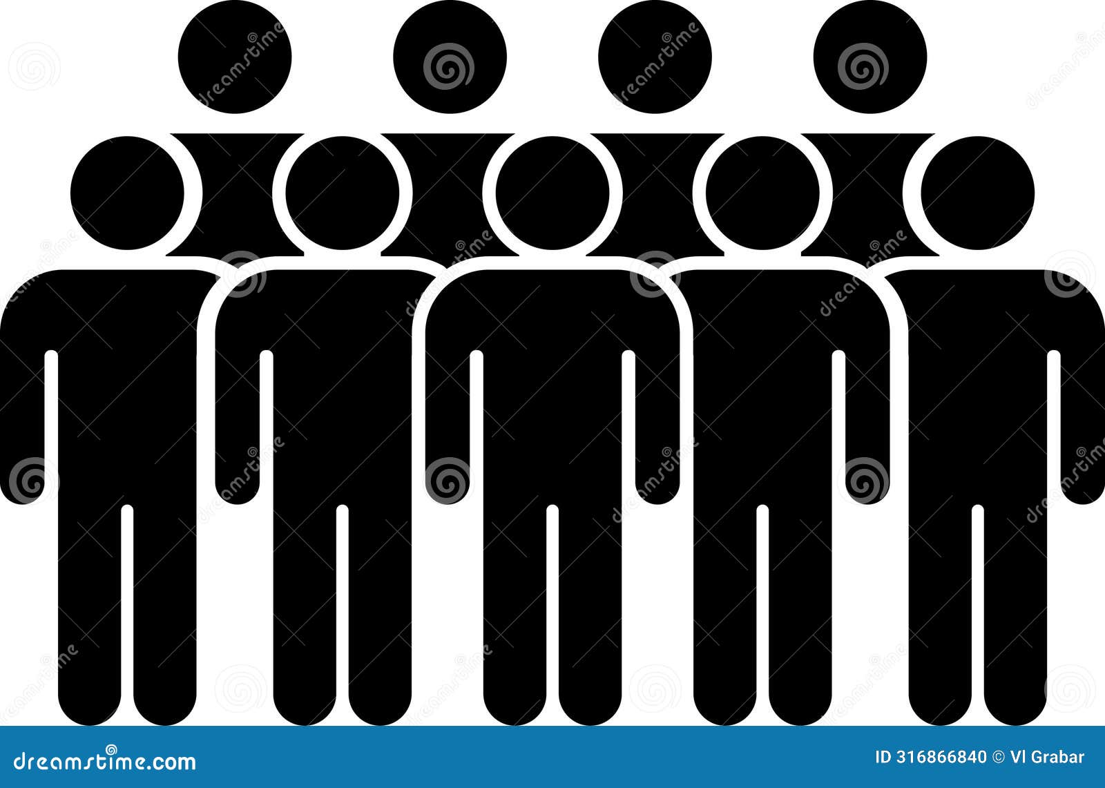 People Group Icon Set Team Worker User. Employee People Group Icon Team ...