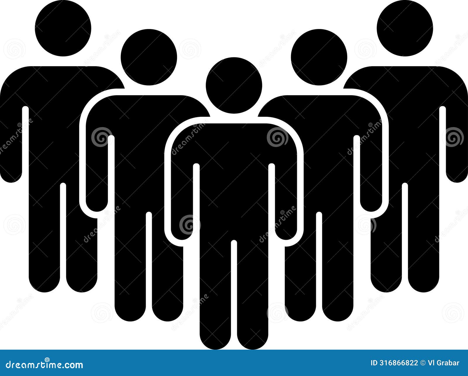 People Group Icon Set Team Worker User. Employee People Group Icon Team ...