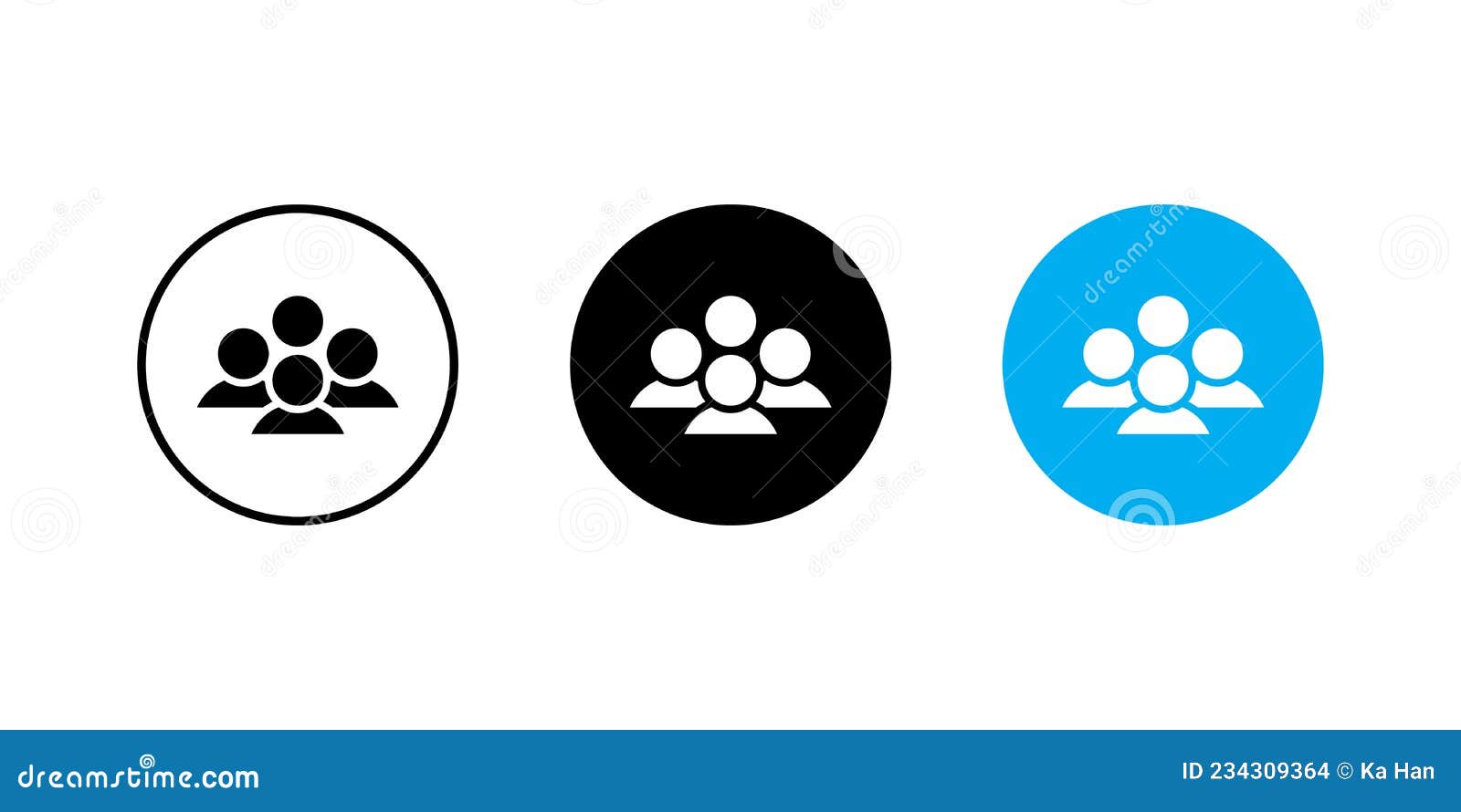 People Group Icon Vector on Circle Shapes Stock Vector - Illustration ...