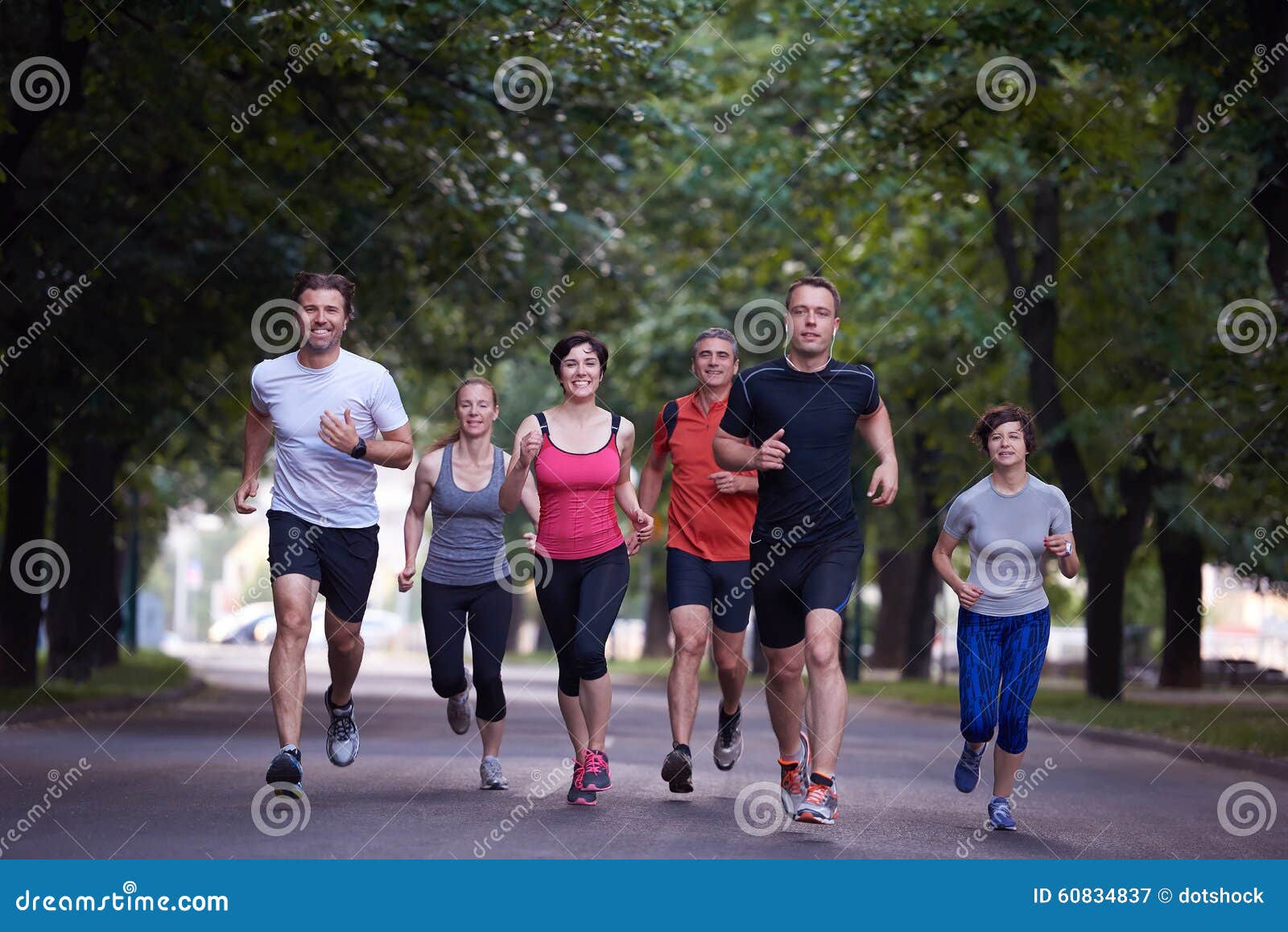 People group jogging stock image. Image of race, park - 60834837