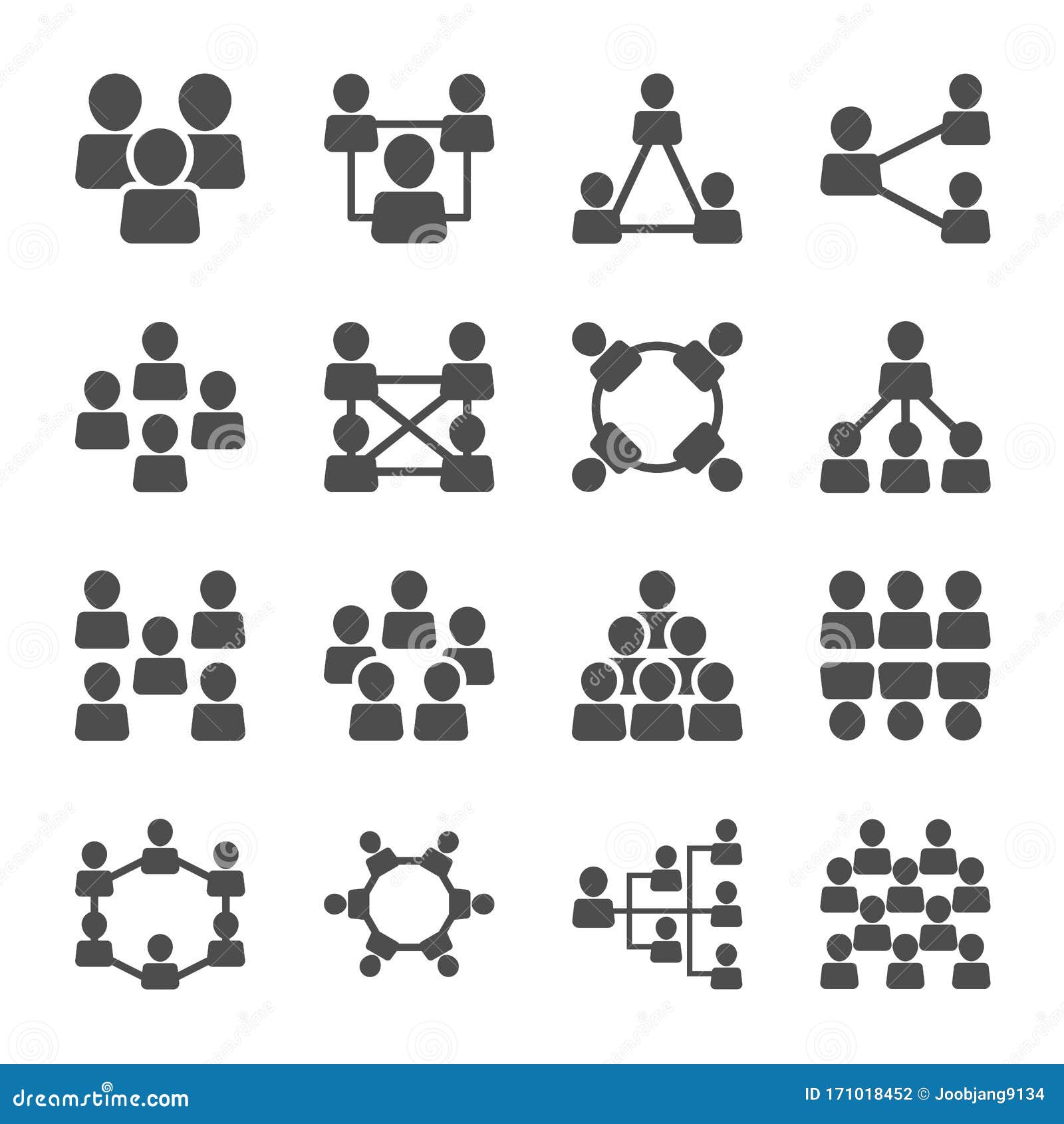 People group icon set stock vector. Illustration of partnership - 171018452