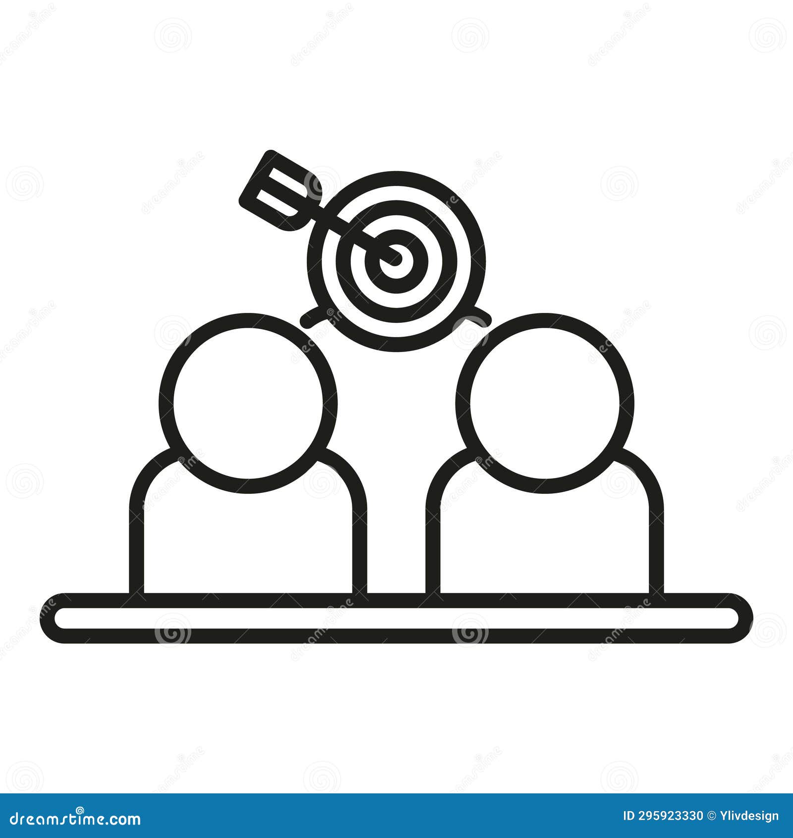 People Group Realization Icon Outline Vector. Work Leader Stock Vector ...