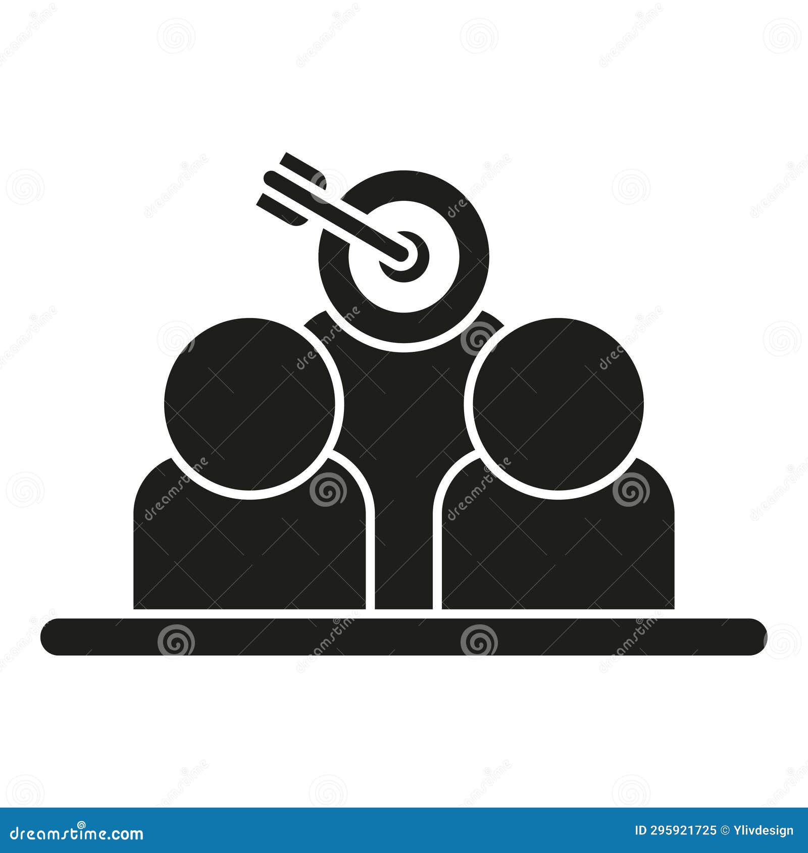 People Group Realization Icon Simple Vector. Work Leader Stock Vector ...