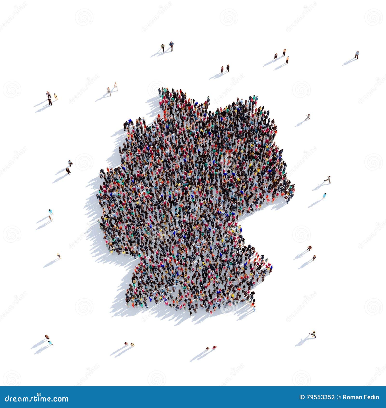 People Group Shape Map Germany Stock Illustration - Illustration of ...