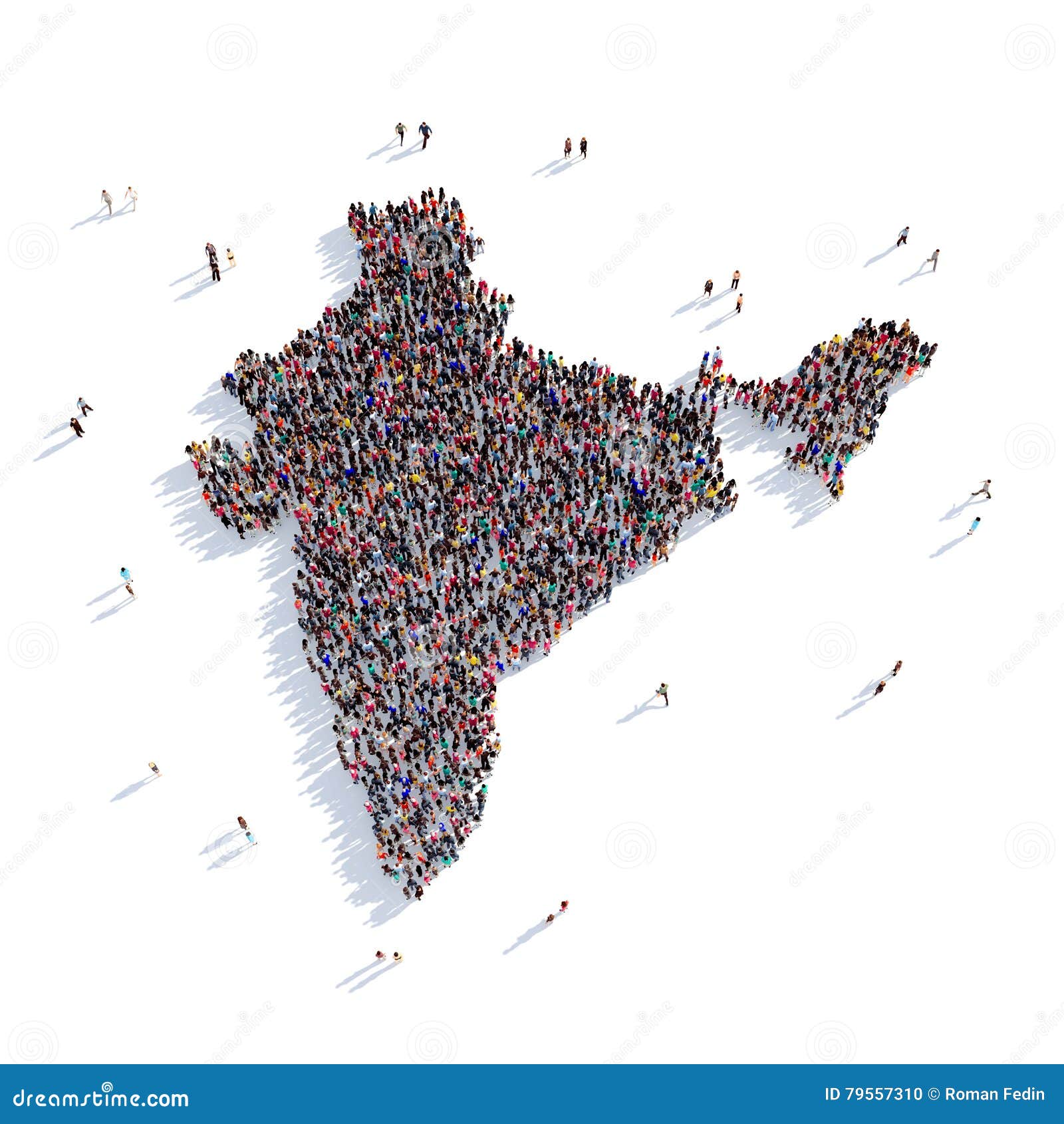 People Group Shape Map India Stock Illustration - Illustration of ...