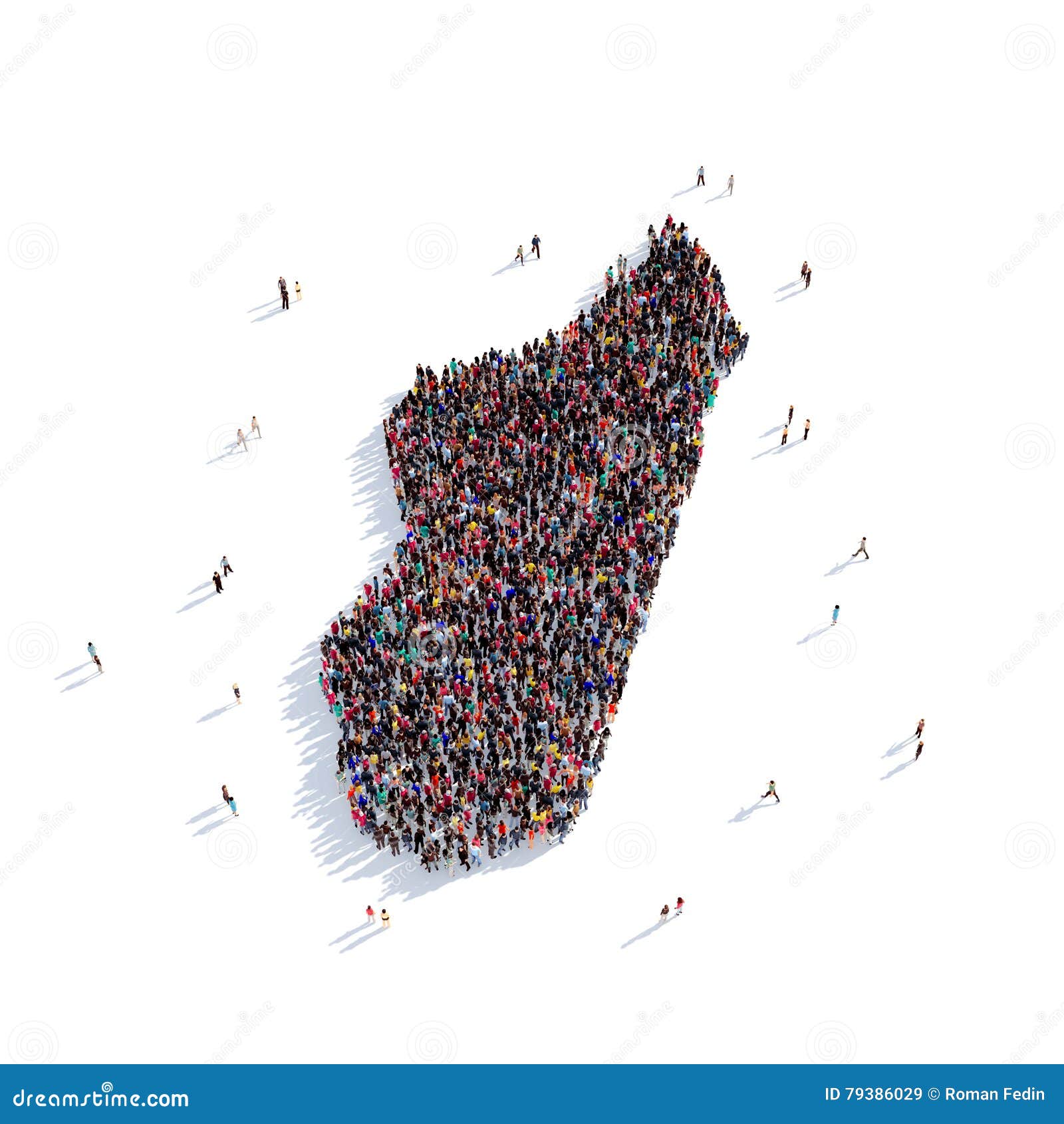 Madagascar People Icon Map. Stylized Vector Silhouette Of Madagascar ...