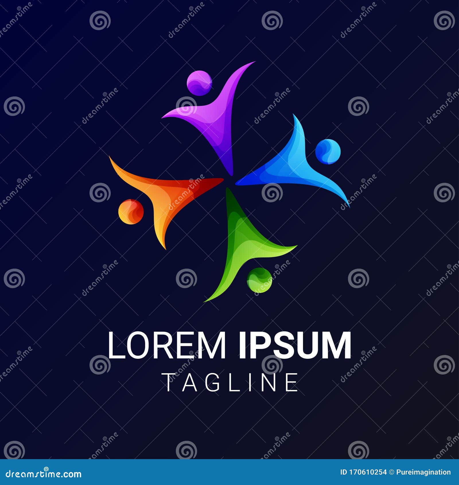 People Group and Social Connection Icons and Logo Stock Vector ...