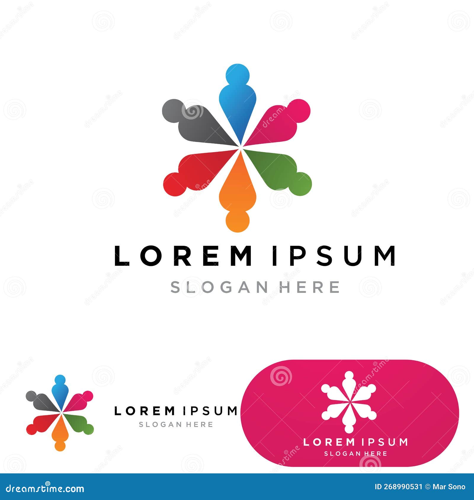 Friends Logo Design In A Flat Style So That It Displays A Modern ...