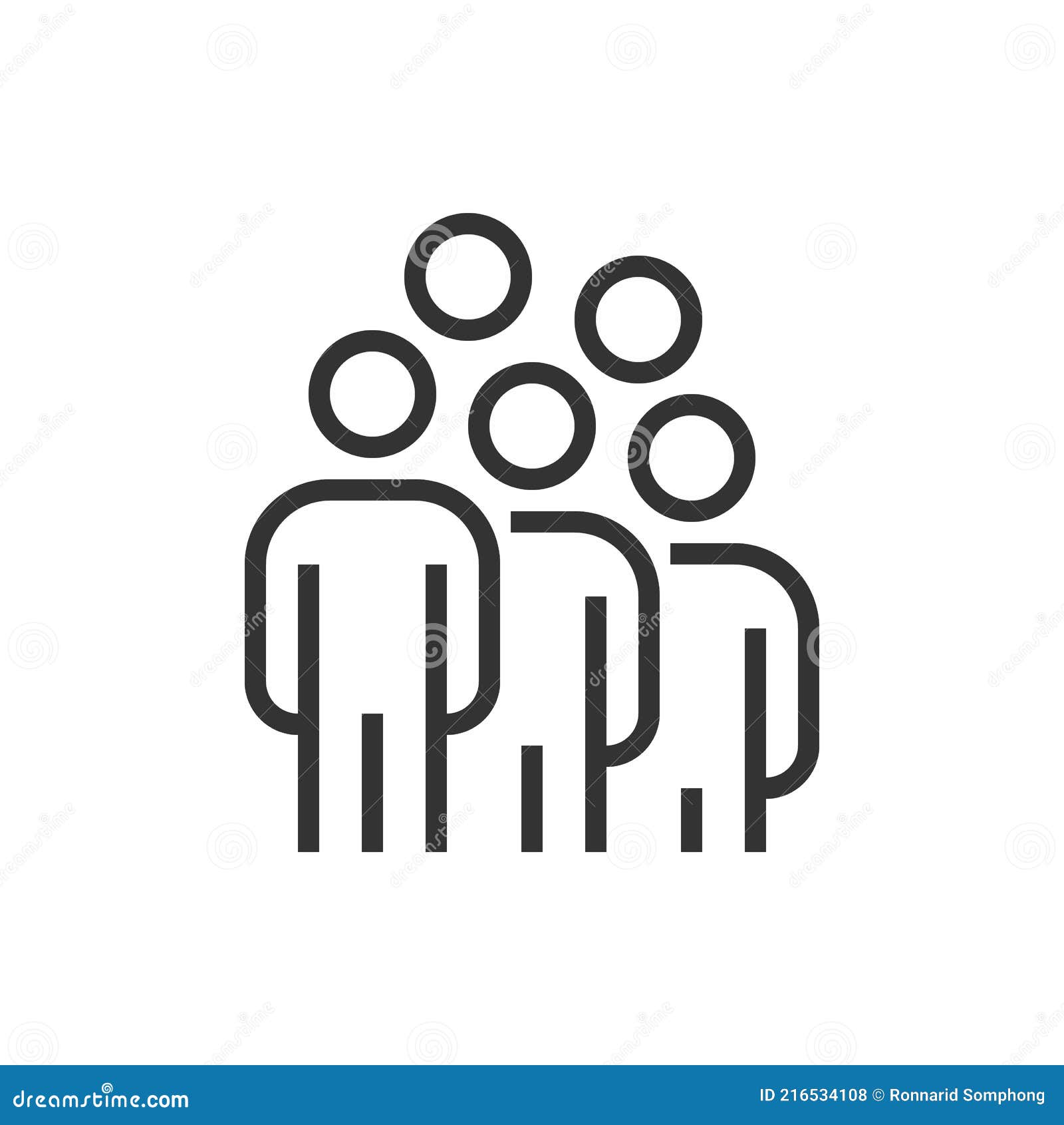 People Group Teamwork Icon Line Business Vector Stock Vector ...
