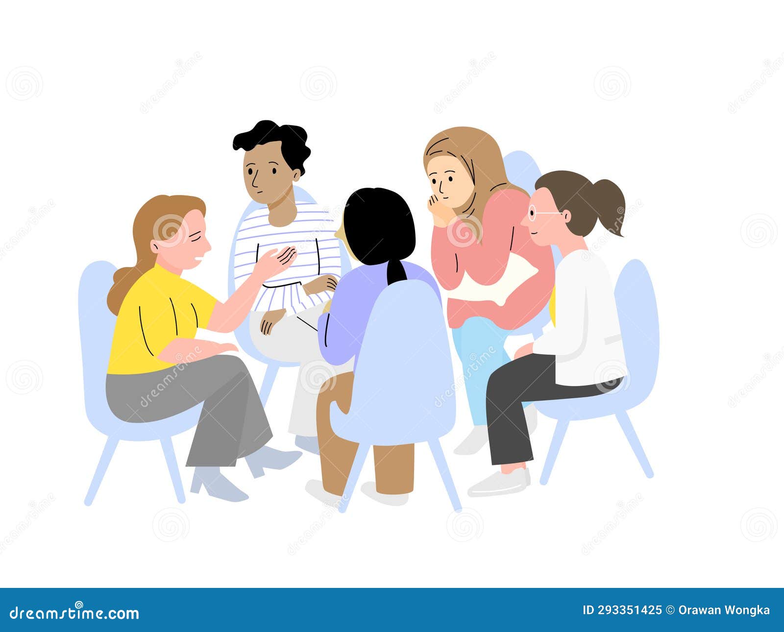 People in Group Therapy Session, Talk Therapy and Group Therapy Concept ...