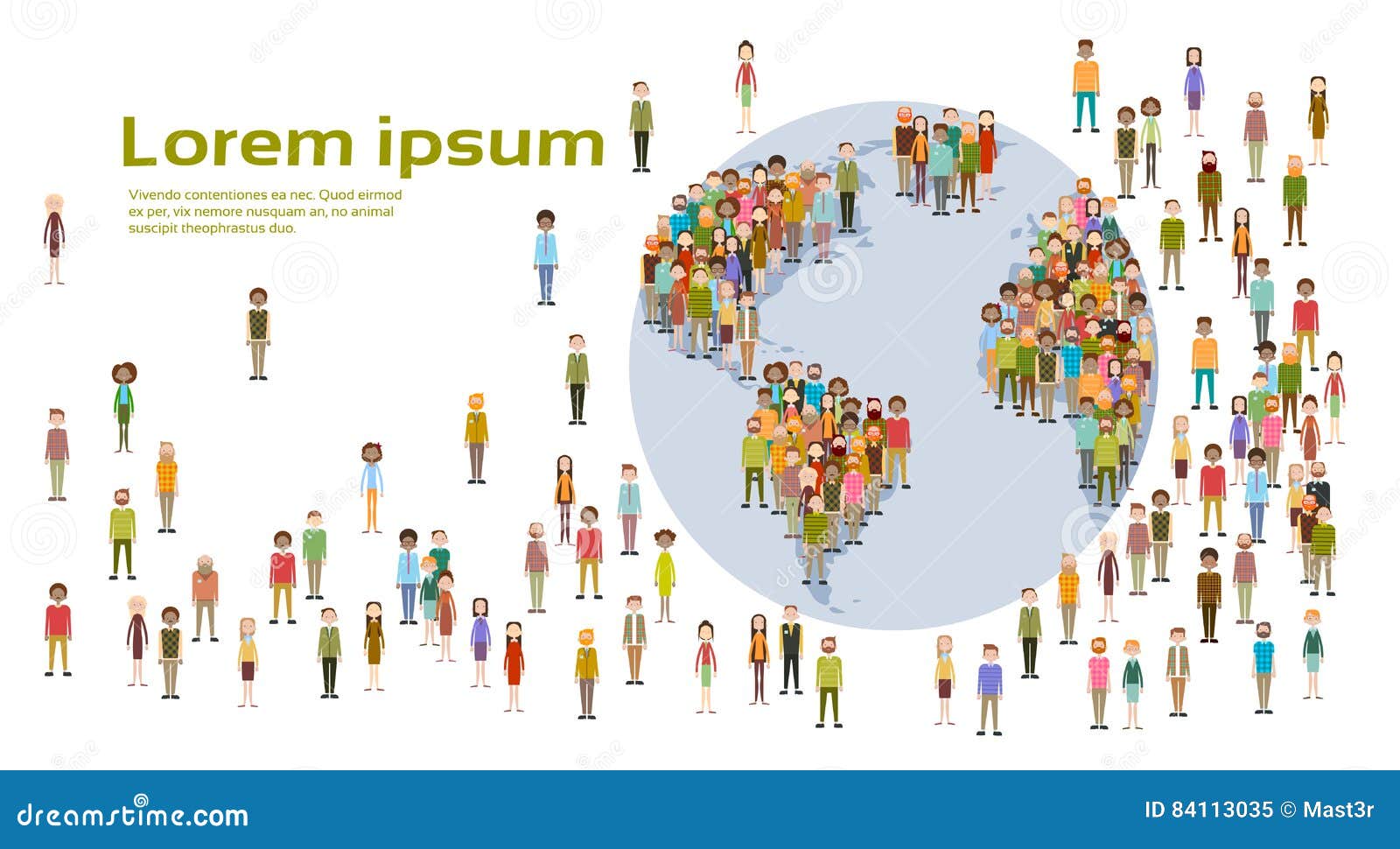 People Group World Map Social Network Communication Stock Vector ...